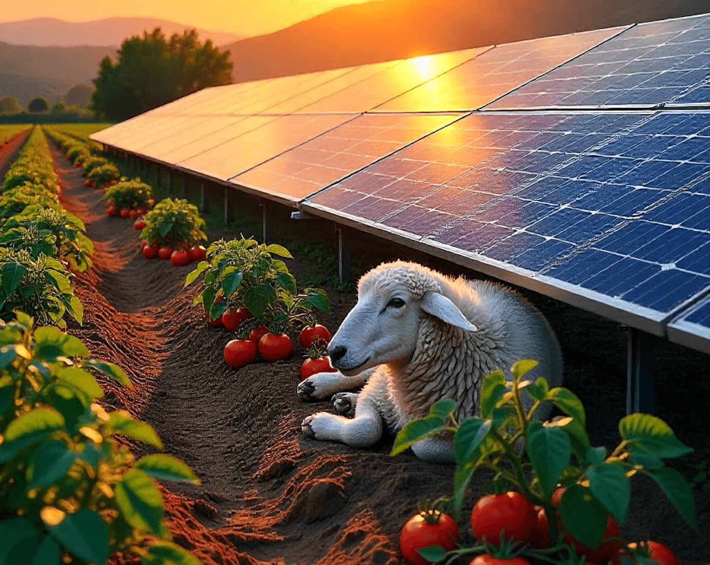 Covering farms with solar panels